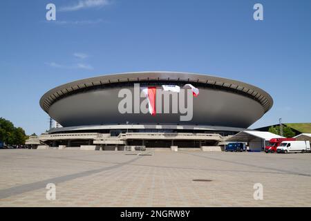 Spodek hall, multipurpose arena complex. Indoor modern sports and ...