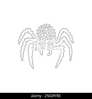 Line art drawing illustration of tarantula design Stock Vector Image ...