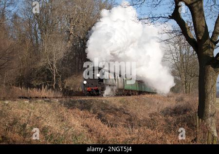 West Country Class 34007 Wadebridge double heads Battle of Britain ...