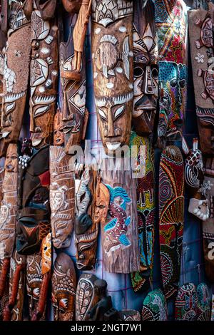 Variety of Traditional Nubian Animal Mask. Popular Souvenir. Oriental ...