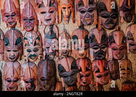 Variety of Traditional Nubian Animal Mask. Popular Souvenir. Oriental ...