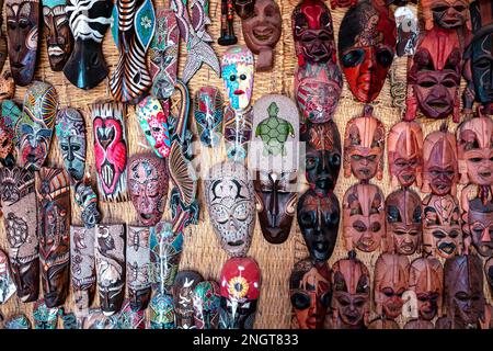 Variety of Traditional Nubian Animal Mask. Popular Souvenir. Oriental ...