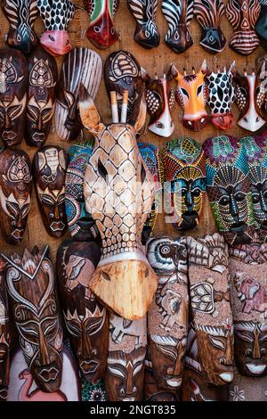 Variety of Traditional Nubian Animal Mask. Popular Souvenir. Oriental ...