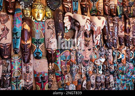 Variety of Traditional Nubian Animal Mask. Popular Souvenir. Oriental ...