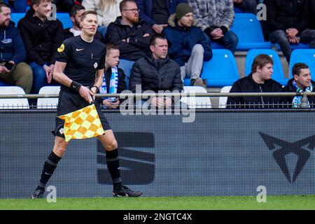 DOETINCHEM, NETHERLANDS - FEBRUARY 3: assistant referee Rick van Rijn ...