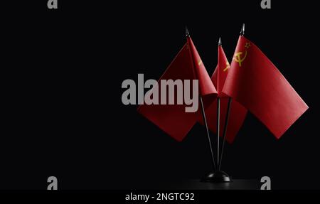 Small national flags of the USSR on a white background Stock Photo - Alamy