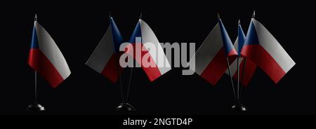 Small national flags of the Czechia on a white background Stock Photo ...
