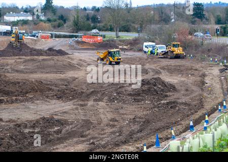 Datchet, Berkshire, UK. 17th February, 2023. Cadent are currently doing ...