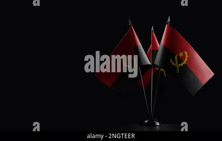 Small national flags of the Angola on a white background Stock Photo ...