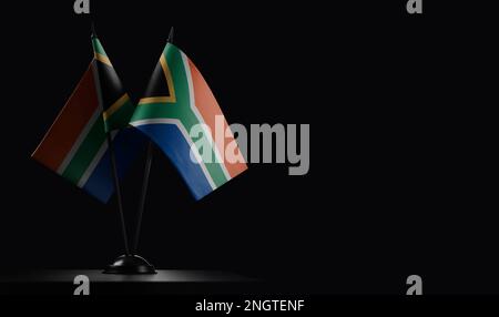 Small national flags of the South Africa on a white background Stock ...