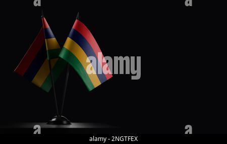 Small national flags of the Mauritius on a white background Stock Photo ...