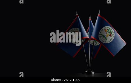 Small national flags of the Belize on a white background Stock Photo ...