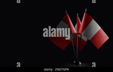 Small national flags of the Peru on a white background Stock Photo - Alamy