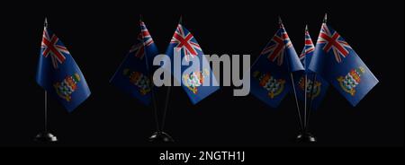 Small national flags of the Cayman Islands on a black background Stock ...