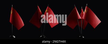 Small national flags of the USSR on a white background Stock Photo - Alamy