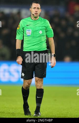 ROTTERDAM, NETHERLANDS - FEBRUARY 18: referee Martin van den Kerkhof ...