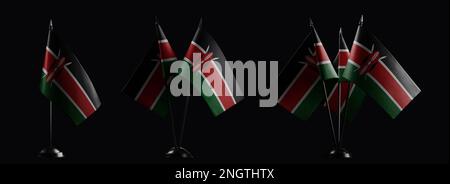 Small national flags of the Kenya on a white background Stock Photo - Alamy
