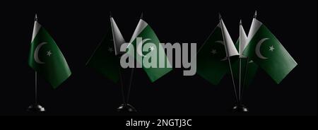Small national flags of the Pakistan on a white background Stock Photo ...