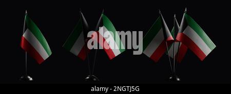 Small national flags of the Kuwait on a white background Stock Photo ...