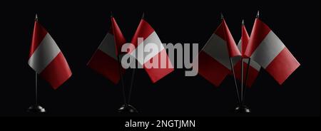 Small national flags of the Peru on a white background Stock Photo - Alamy