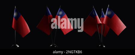 Small national flags of the Taiwan on a white background Stock Photo ...