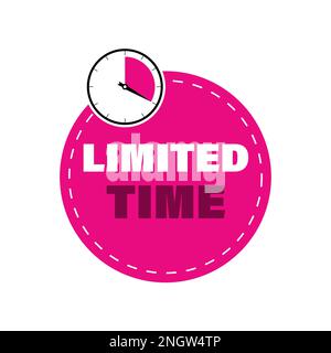 Limited time button with clock Stock Vector Image & Art - Alamy