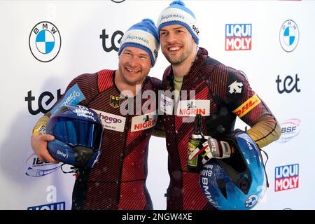 First placed Johannes Lochner and Georg Fleischhauer of Germany ...
