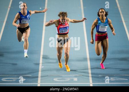 Belgian Rani Rosius and Belgian Delphine Nkansa celebrate a personal ...