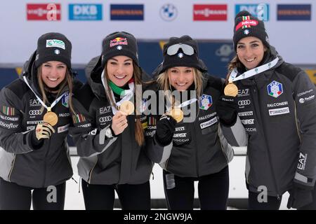 Samuela Comola of Italy, from left, Lisa Vittozzi of Italy, Rebecca ...