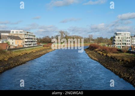 Duffel and the Nete canal | Duffel et le canal de la Nethe Stock Photo ...
