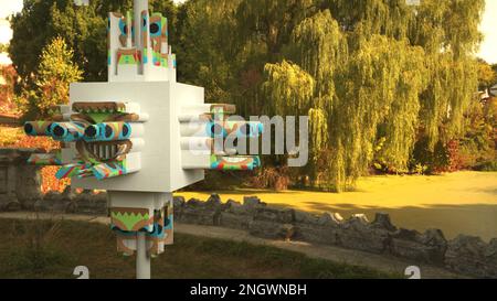 A display of Tiki Art transformed into real life physical object Stock ...
