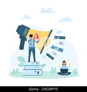 Propaganda in media. News fabrication, misleading information, facts ...