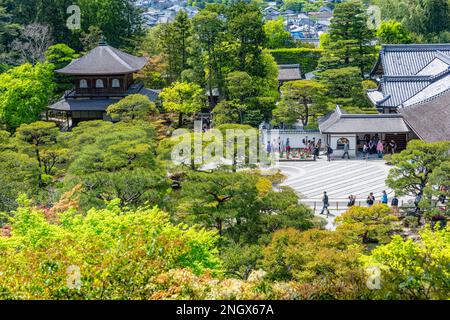 Kyoto Japan. Kennin-ji shrine precinct. Silver Pavilion Stock Photo - Alamy