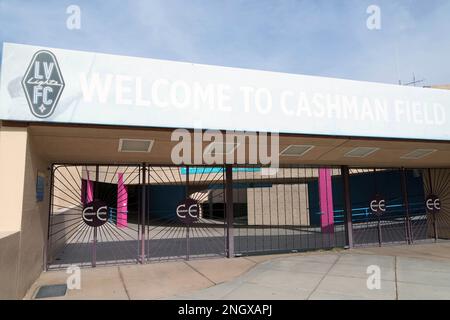 The entrance to Cashman Field, Friday, Feb. 3, 2023, in Las Vegas. The ...