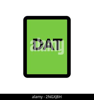 dat format vector icon modern simple vector illustration Stock Vector ...
