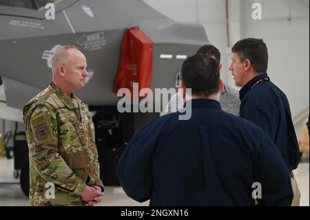 Training staff with the F-35 Academic Training Center brief U.S. Air ...