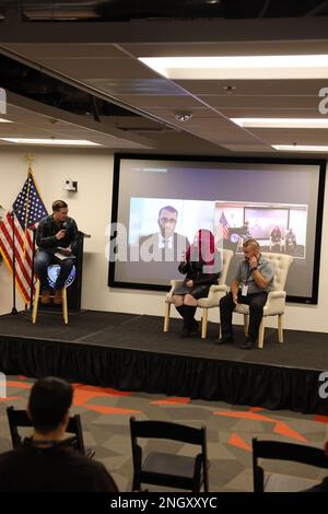 Katie Moussouris, CEO of Luta Security speaks during the CyberSec ...