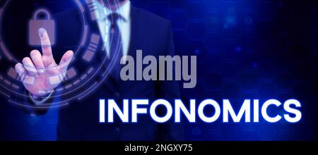 Text caption presenting Infonomics. Word for visual image used to ...