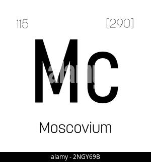 Mc Moscovium Chemical Element Periodic Table. Single element vector ...