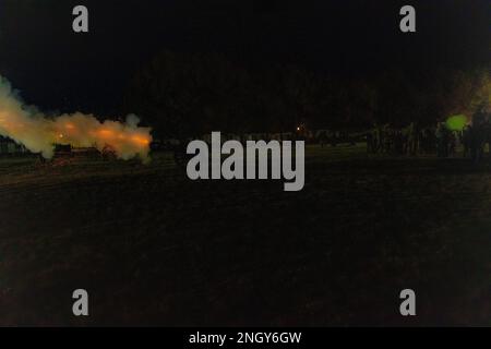 The Artillery Half Section during a U.S. Army ceremony on the ...