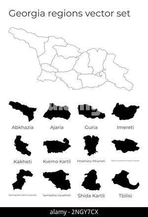 Georgia map collection. Borders of Georgia for your infographic ...