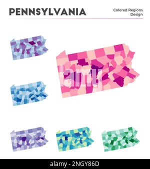 Pennsylvania map. Borders of Pennsylvania for your infographic. Vector ...