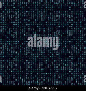 Matrix background. Cyan filled binary background. Small sized seamless pattern. Neat vector ...