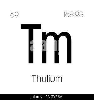 Tm Thulium Chemical Element Periodic Table. Single vector illustration ...