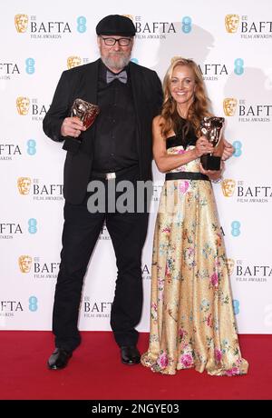 Ian Stokell, left, and Lesley Paterson, winners of the best film award ...