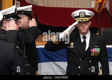 Cmdr. Nicholas Meyers, the first commanding officer of the crew of the ...