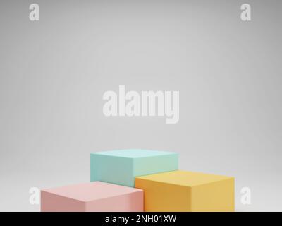 Podium or stand on pastel background Stock Photo - Alamy