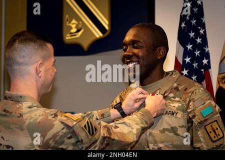 Lt. Col. Kyle A. Smith (left), the 266th Quartermaster Battalion ...