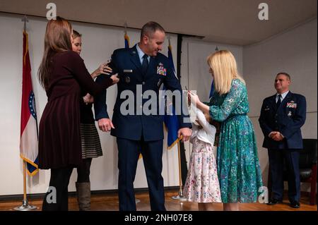 Family members pin new rank on Brig. Gen. David B. Lyons, 12th Air ...