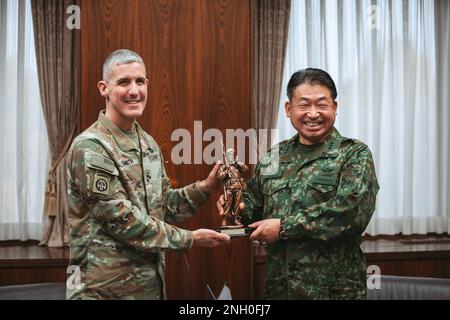 Lt. General Takemoto, Commanding General of the Japan Ground Self ...